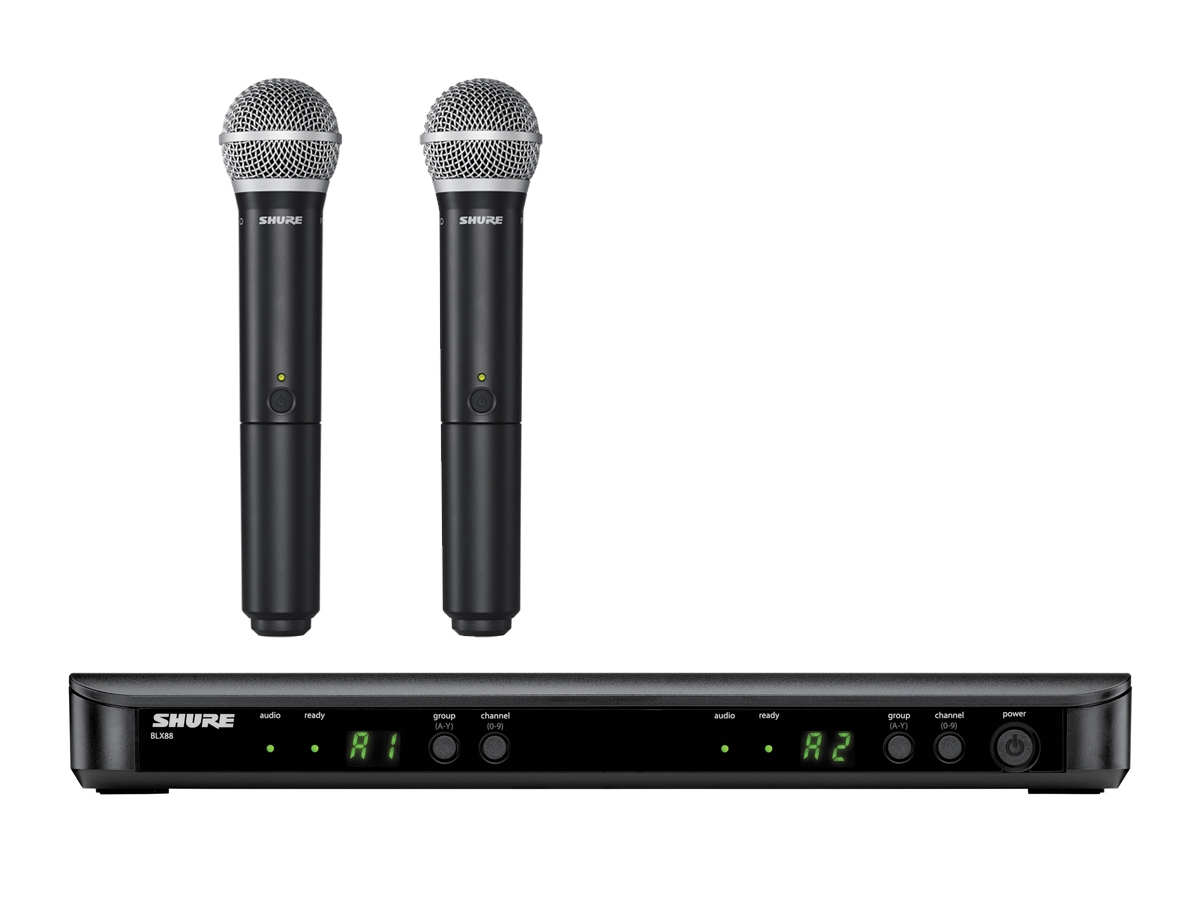 SHURE BLX288/PG58 - Hệ thống không dây đôi với hai micro vocal PGA58 ...