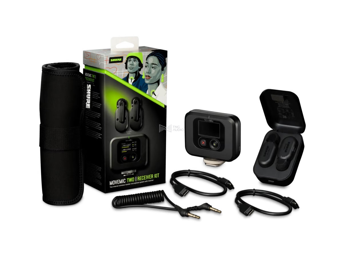 SHURE MoveMic Two Receiver Kit - Hai micro cài áo không dây và bộ thu ...